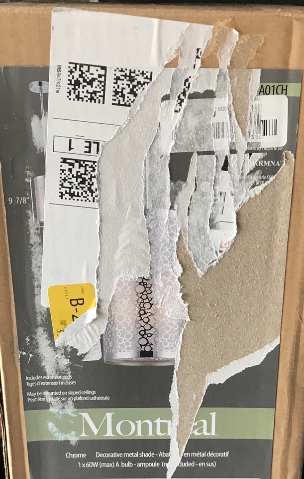 1-Light Rod Pendant CANARM IPL527A01CH Montreal | eBay