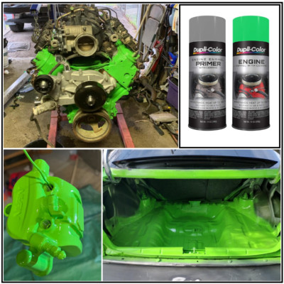 Valve Cover Lime Green Grabber Engine Enamel Paint +Primer Rust Resist Coating 2 | eBay