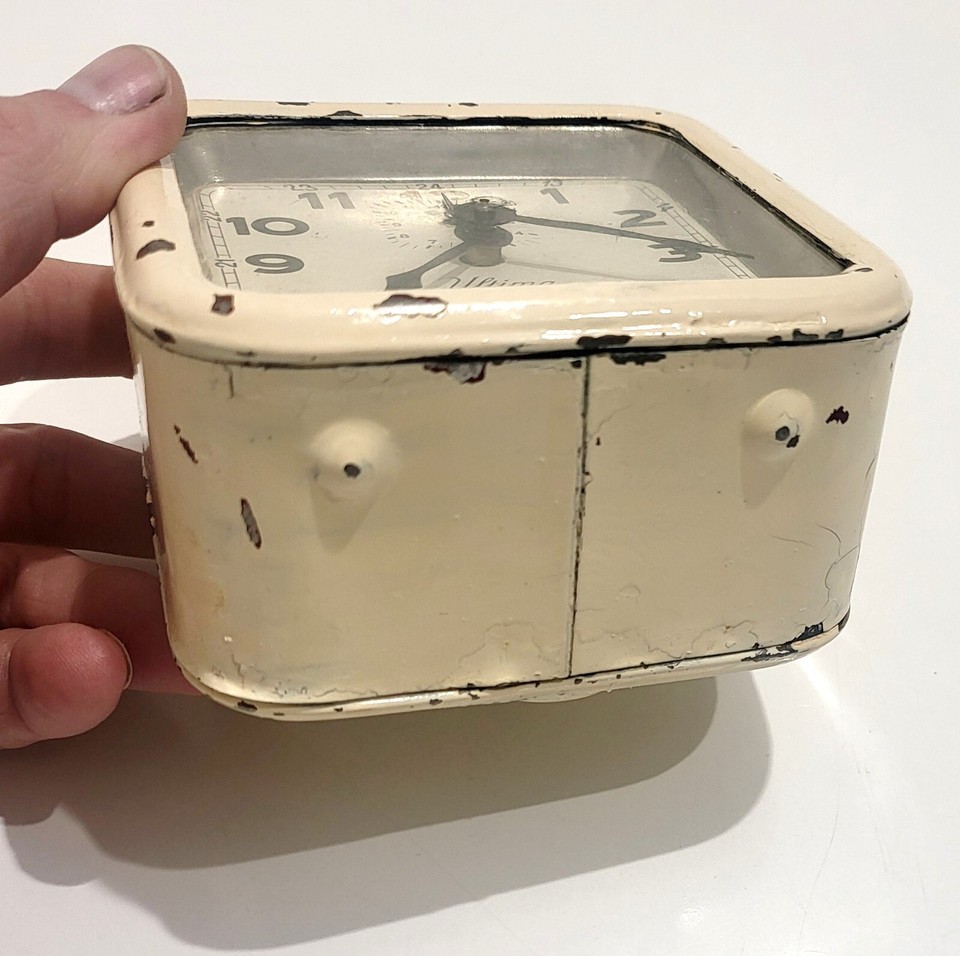 JUNGHANS ULTIMA Mantel Alarm Clock XXL Antique BAUHAUS!! 1920s Red ...