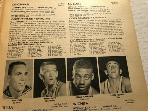 1959 Basketball NCAA NBA High School NC State LOU PUCILLO Cincinnati ...