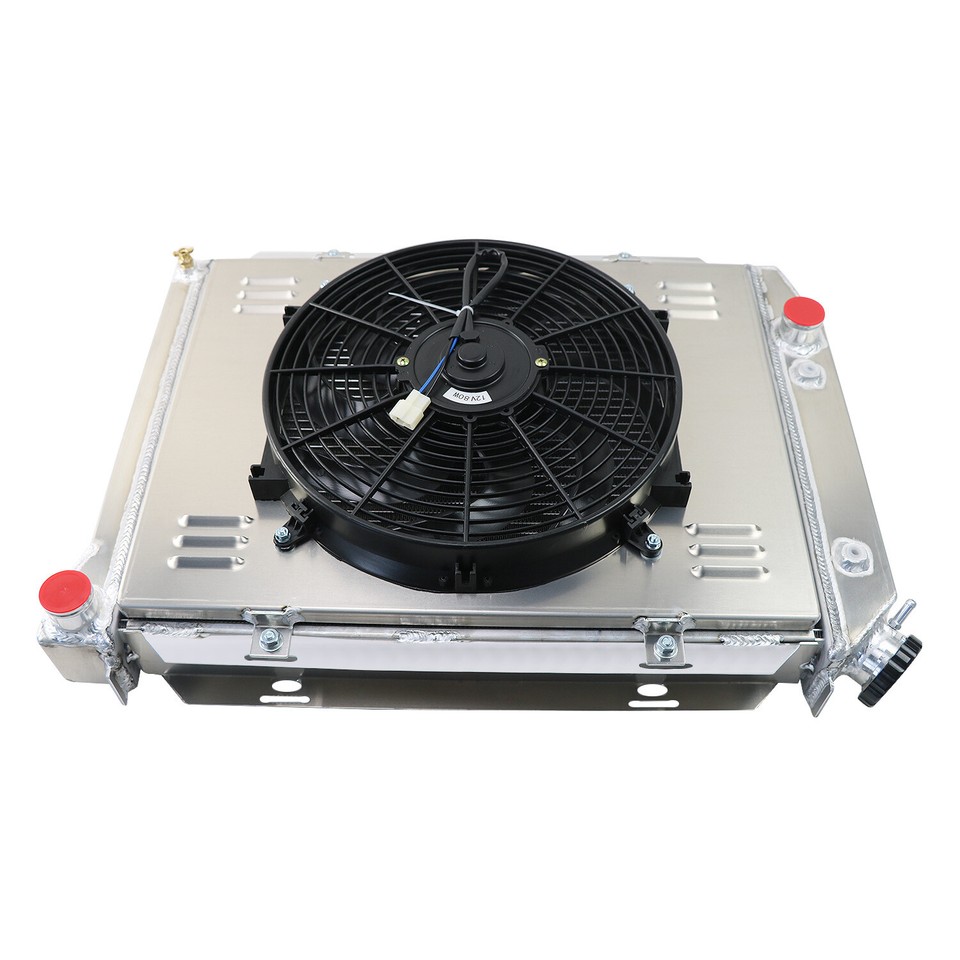 4 Row Radiator+Shroud Fan For 67-68 Ford Galaxie Thunderbird/Mercury ...