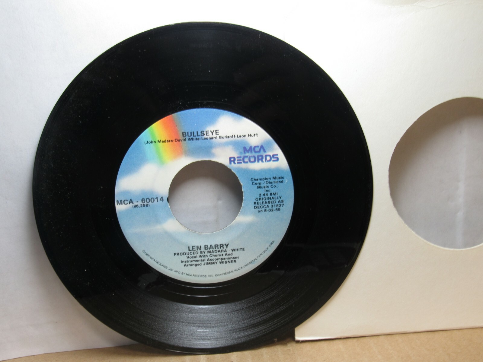 Old 45 RPM Record - MCA MCA-60014 - Len Barry - 1-2-3 / Bullseye | eBay