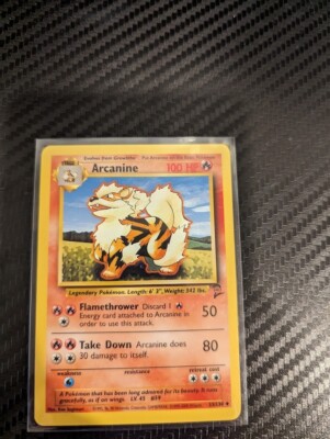 Pokémon TCG Arcanine Base Set 2 33/130 Regular Unlimited Uncommon | eBay