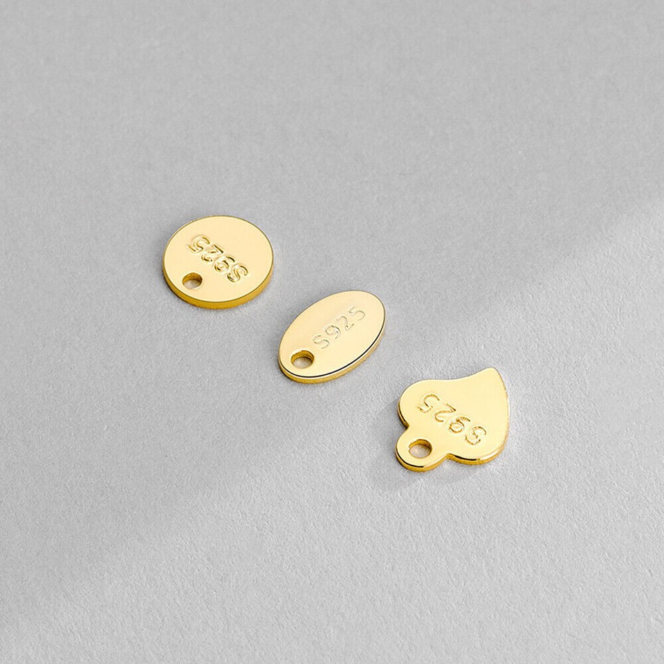 925 Sterling Silver Charm End Tag Beads F1225 | eBay