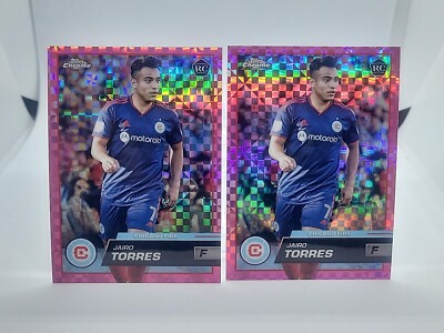 2 X 2023 Topps Chrome MLS Pink XFractor Parallel Jairo Torres RC ...