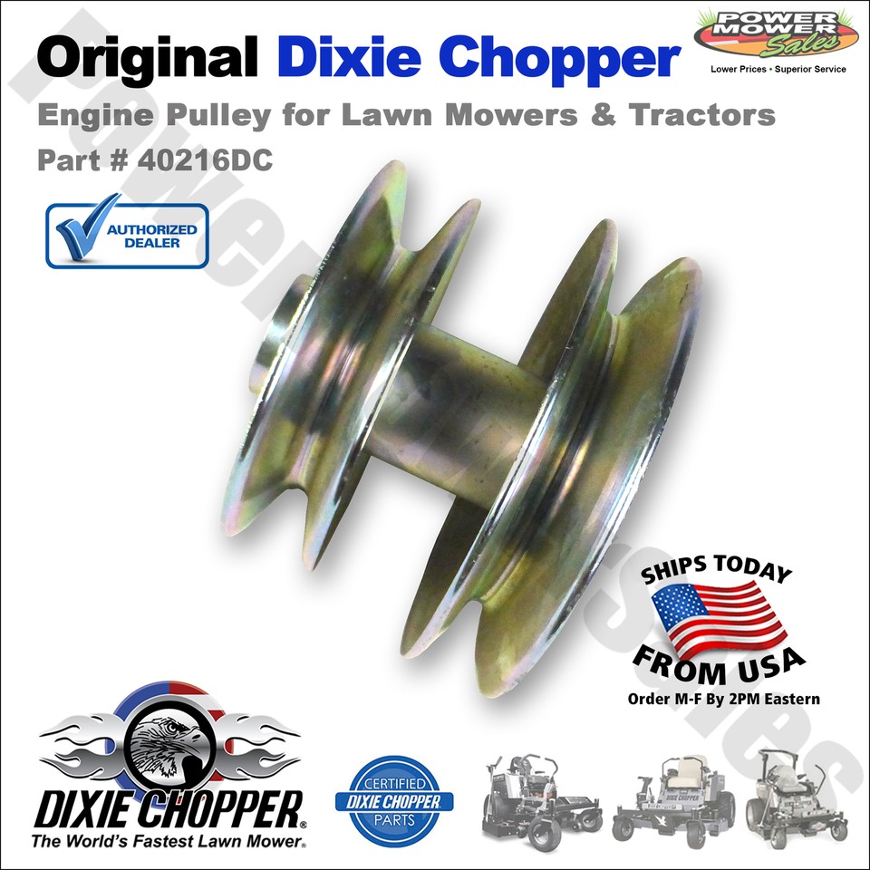 Genuine Dixie Chopper Engine Pulley for Lawn Mowers, 5018 Magnum, 40216 ...