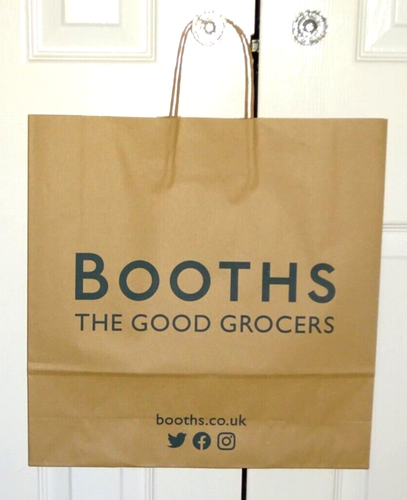 BOOTHS 'THE GOOD GROCERS'~ LARGE BROWN BAG ~ NEW - 41CM X 40CM X 12CM ...