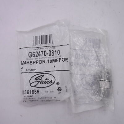 2x Gates 1/2"-14 Male Pipe Fitting Adapter G62470-0810, 8MBSPPOR ...