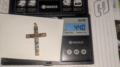 12K GF Two Tone Vintage HFB Crucifix Cross Pendant - Jesus- INRL | eBay