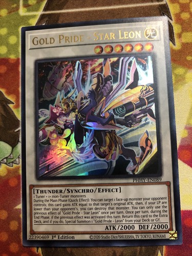 Yugioh! Gold Pride - Star Leon PHHY-EN089 Ultra 1st Edition NM | eBay