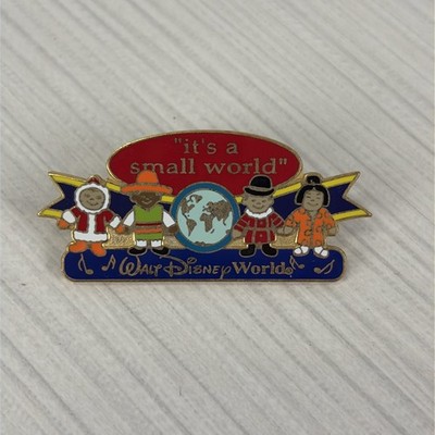 Vintage Walt Disney World Pin It's A Small World Children Logo WDW ...