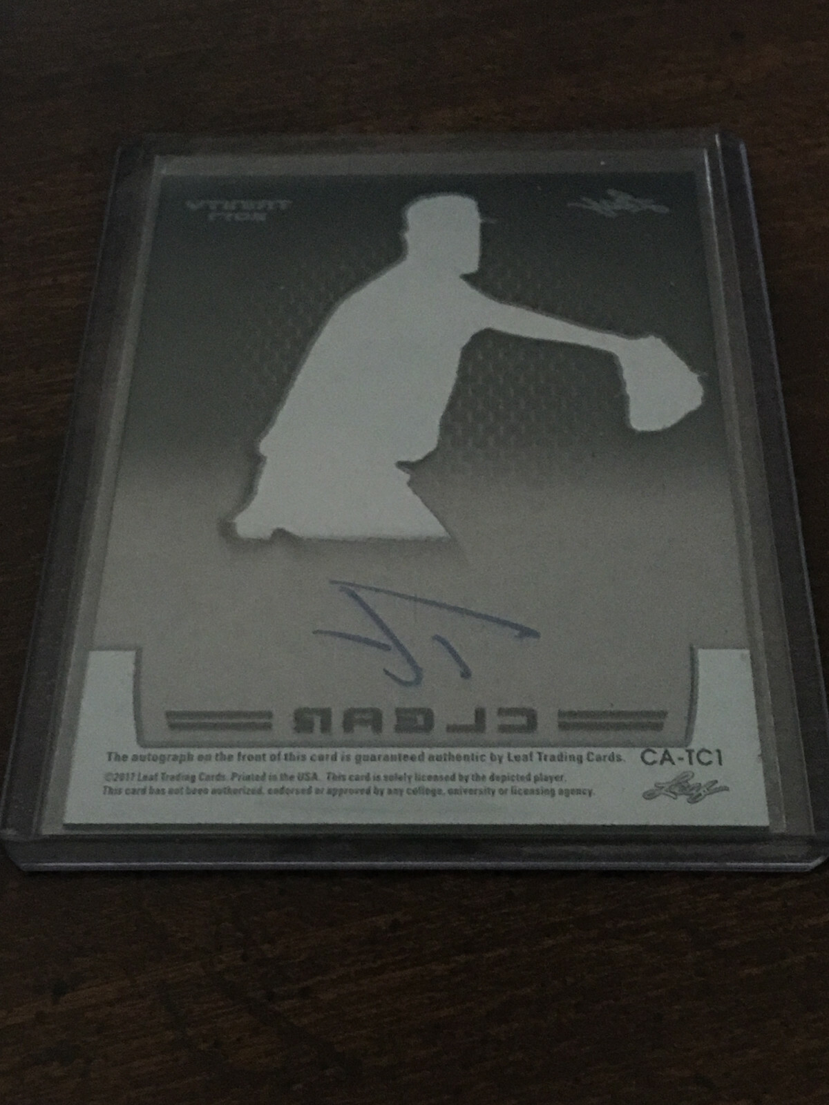 TREVOR CLIFTON 2017 LEAF TRINITY CLEAR AUTOGRAPH CARD CUBS DIAMONDBACKS ...