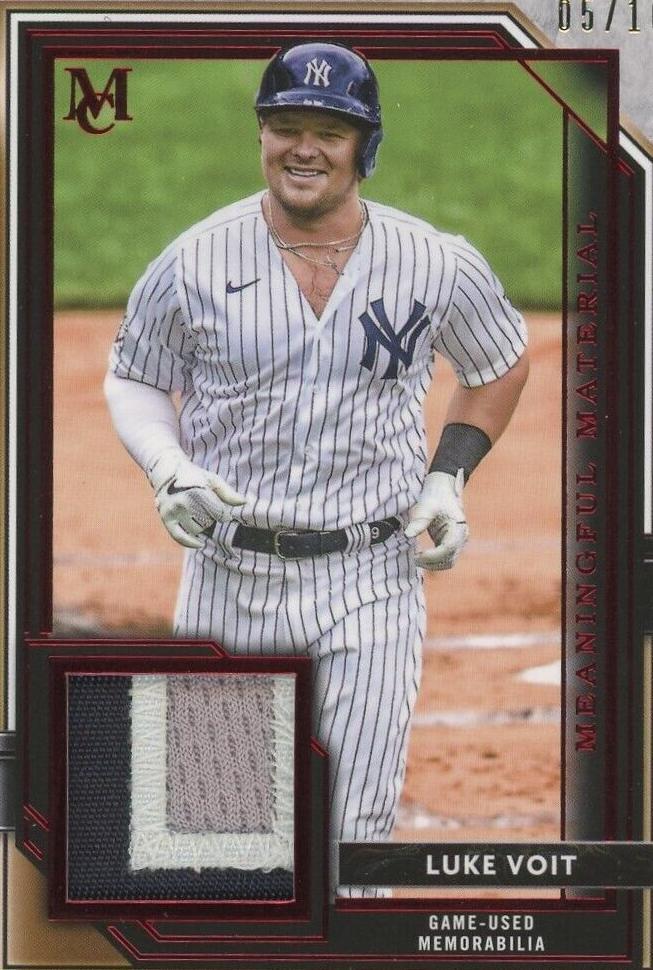 2021 Topps Museum Collection - Meaningful Material Relics Luke Voit # ...