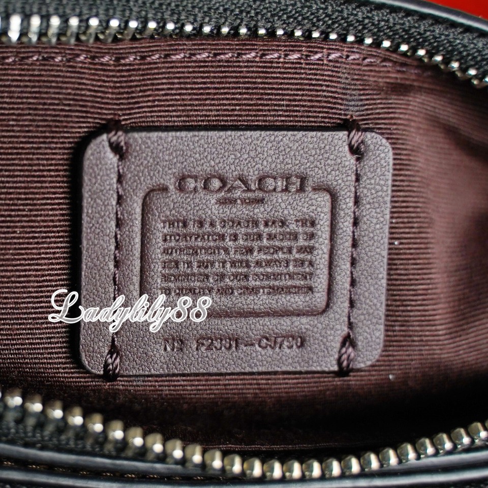 NWT Coach CJ789 CJ790 Double Zip Crossbody in Refine Pebble Leather ...