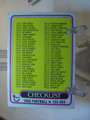1980 Topps Football Card #246 Checklist 133-264 (93684) | eBay