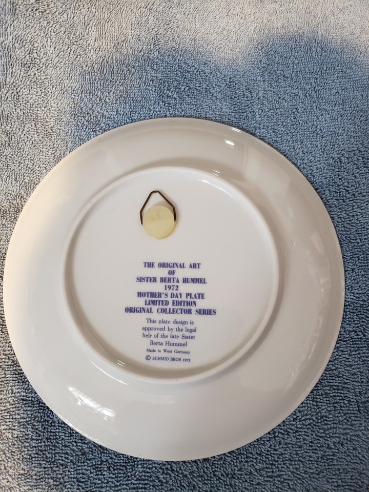 Sister Berta Hummel Mother's Day 1972 Plate Limited Edition | eBay