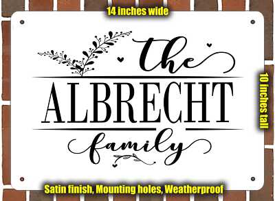 Albrecht Family Decorative Metal Door or Wall Plaque (Style 2) | eBay