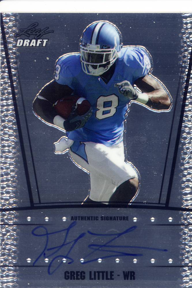 greg little rc rookie draft auto autograph carolina tar heels unc ...