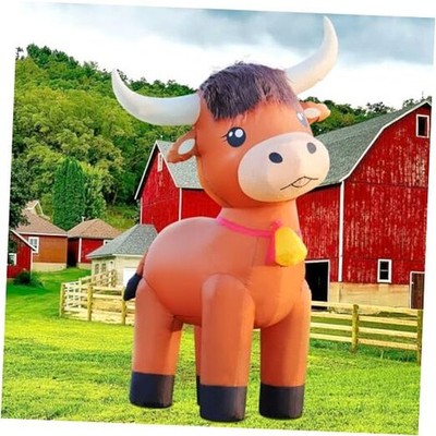 6FT Highland Cow Inflatables Christmas Spring, Farm Ranch Blow up ...