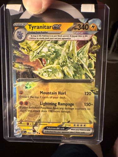 Pokemon Card Tyranitar EX 066/197 Ultra Rare Obsidian Flames NM ...