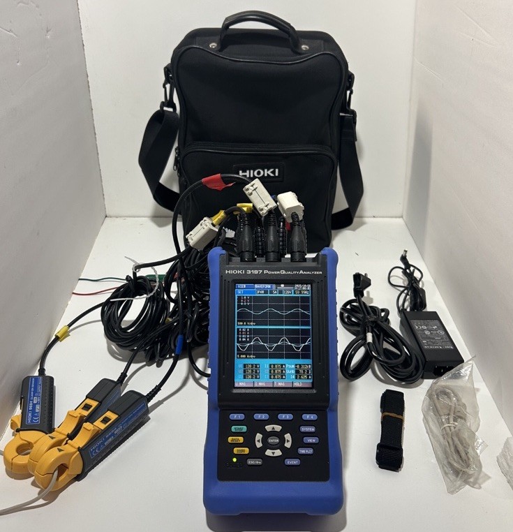 Hioki 3197 3Phase HandHeld Power Quality Analyzer Meter,3-9694 clamps ...