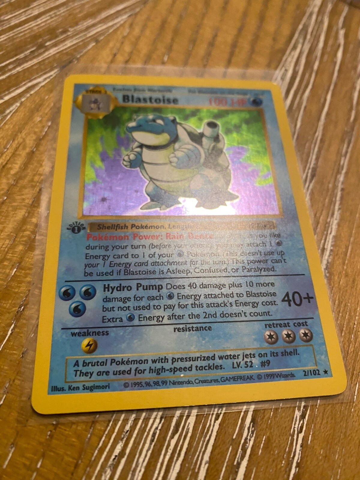 1999 First Edition Shadowless Base Set Blastoise HOLO Pokémon Card #2/ ...