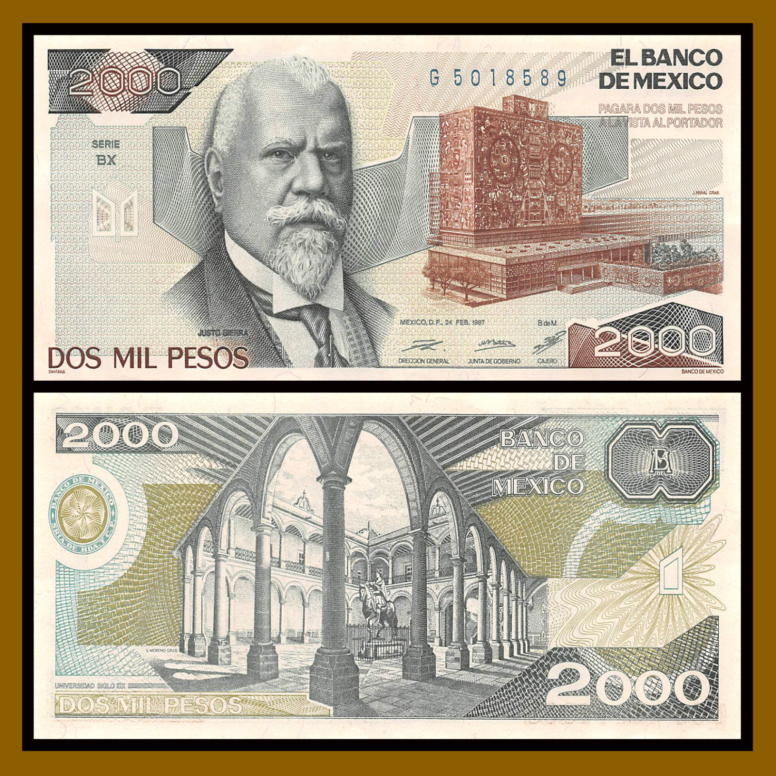 Mexico 10 20 50 100 500 1000 2000 Pesos 7 Pcs Set 1969 1989 P 63 86 mexico-10-20-50-100-500-1000-2000-pesos-7-pcs-set-1969-1989-p-63-86