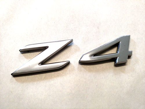 03 4 05 06 07 08 BMW Z4 REAR TRUNK LID BADGE EMBLEM SET CHROME SILVER ...