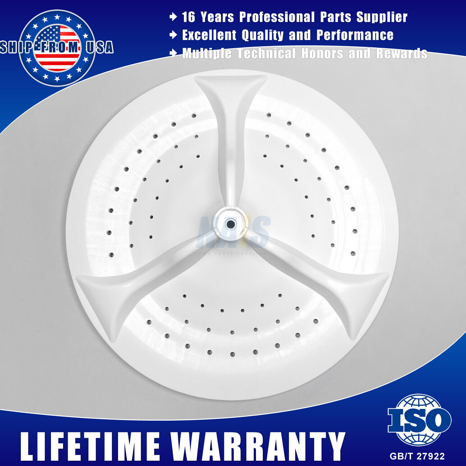 W10752283 Washplate Agitator For Whirlpool WTW5000DW1 WTW8000DW5 ...