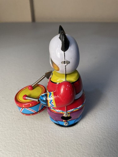 MS566 Vintage Clockwork Panda Drummer Wind-Up Tin Toy With Box And Key ...