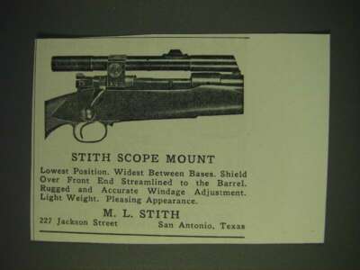 1937 M.L. Stith Scope Mounts Ad | eBay