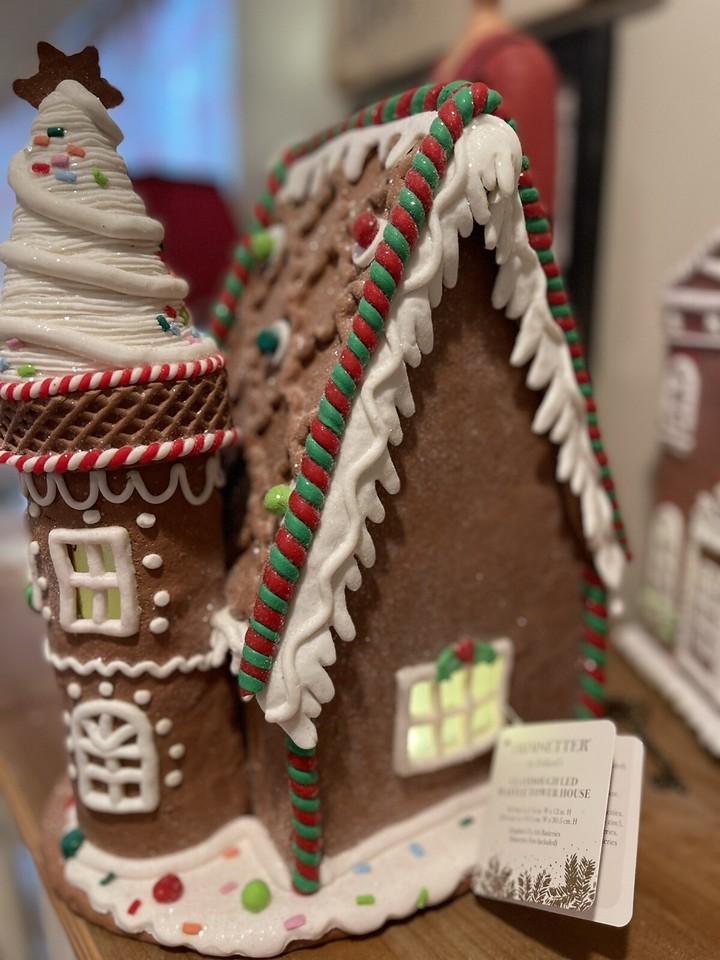 Trimsetter Christmas Gingerbread Ice Cream Cone House LED NWT | eBay