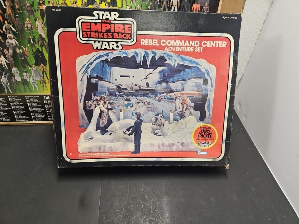 Star Wars 1981 Rebel Command Center With Box And 4 Bonus Figures All ...