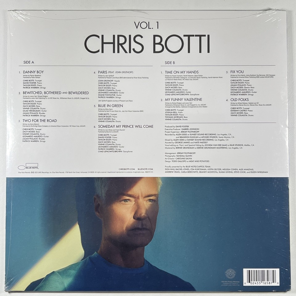 Chris Botti “Vol. 1” LP/Blue Note (Sealed) 2023 180g Jazz 602455165879 ...