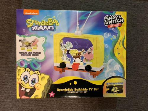 Spongebob Squarepants BUILDABLE TV SET- Snap & Switch build bricks-HTF ...