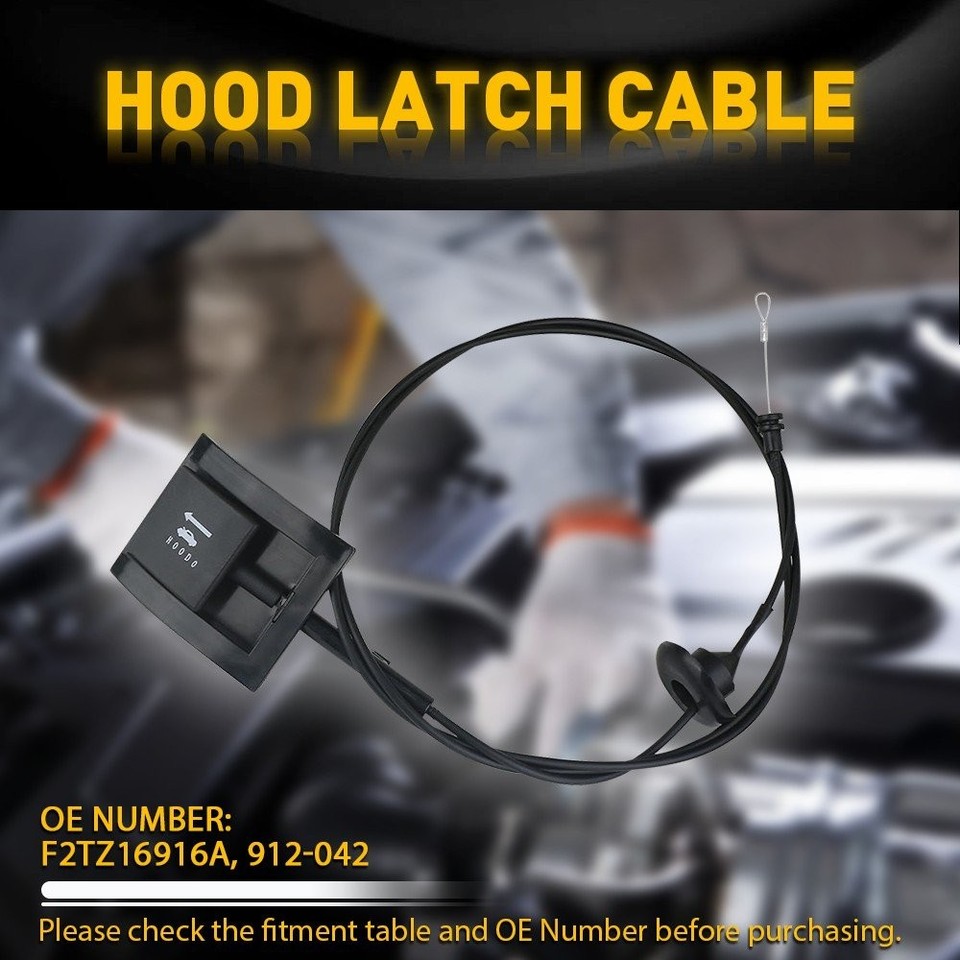 Hood Release with Cable Pull Handle Front Fit 1992-1994 Bronco Ford ...