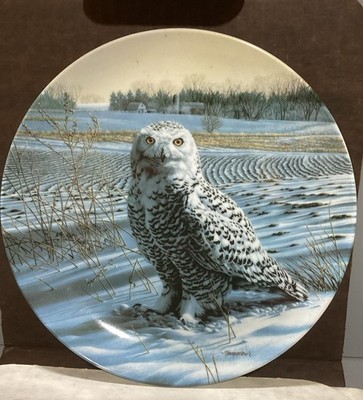Vintage "The Snowy Owl" By Jim Beaudoin 1989 Knowles Collectors Plate ...