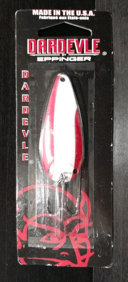 2pks Eppinger Dare Devil Dardevle Spinnie 2/5 oz 2-1/4" Spoon Lure Red ...
