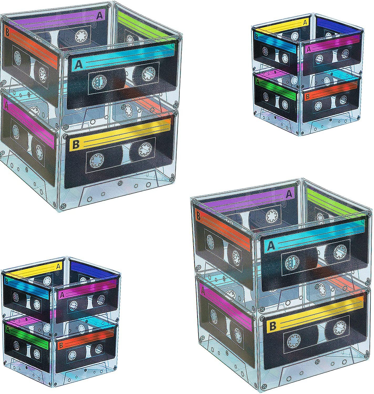 Cassette Tape Bucket Centerpiece 8 Pack 80s Party Supplies 90s 80s ...