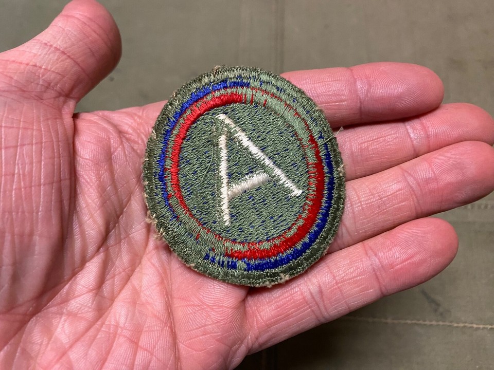 ORIGINAL WWII US PATTON'S 3RD ARMY SLEEVE INSIGNIA PATCH-RARE GREEN ...
