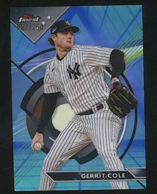 2023 Topps Finest Refractor Blue/Aqua Vapor #48 GERRIT COLE /250 ...