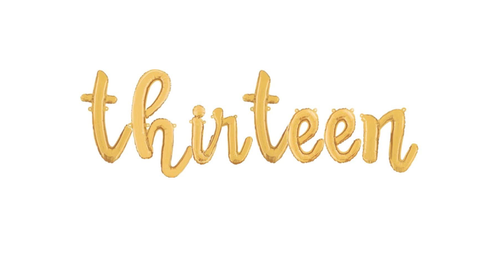 16" Script Cursive "Thirteen" Balloon Letters | eBay