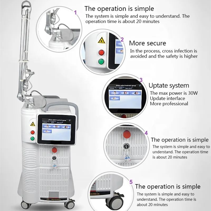 CO2 Fractional Laser Machine Tightening Scar Removal Skin Resurfacing ...