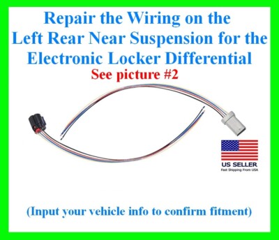 fits Ram 1500 Locker Rear Differential Repair Connector Plug Wiring ...