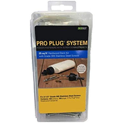 Starborn Pro Plug System Wood Deck Kit with 100 Ipe Plugs, 2-1/2" SS ...