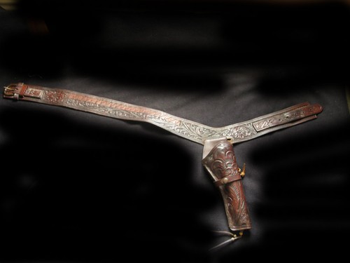 Viking 45L Tooled gun belt for large frame revolver 6" | eBay