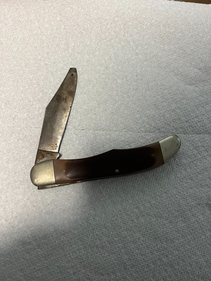 Vintage Schrade Old Timer 1250T Lock Back Pocket Knife Broken Tip | eBay