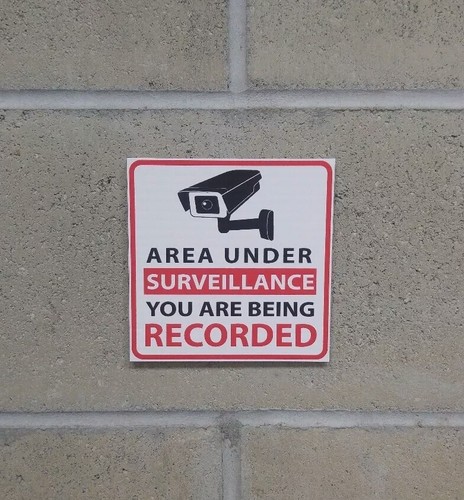 Under Surveillance You Are Being Recorded - Outdoor 4mm Coroplast ...
