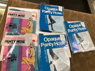 Lot of 5 Vintage Nylon Pantyhose & Thigh Hi Stockings ZAYRE & STOP ...