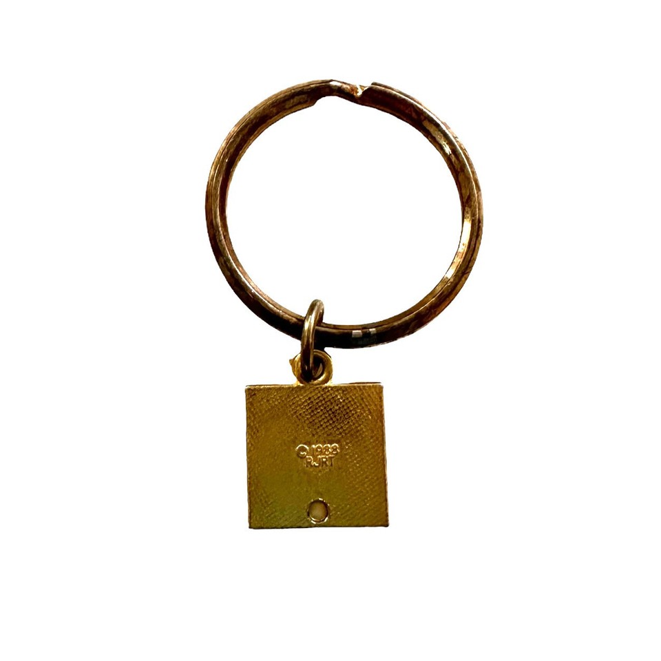 RJRT Camel Key Chain Keyring Gold Tone Square Charm 1988 Vintage NEW | eBay